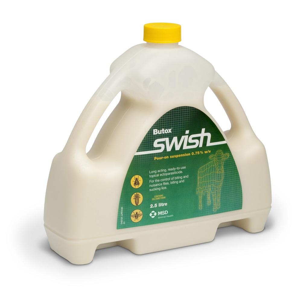 MSD Animal Health Hub: Butox® Swish Pour-on suspension 0.75 % w/v